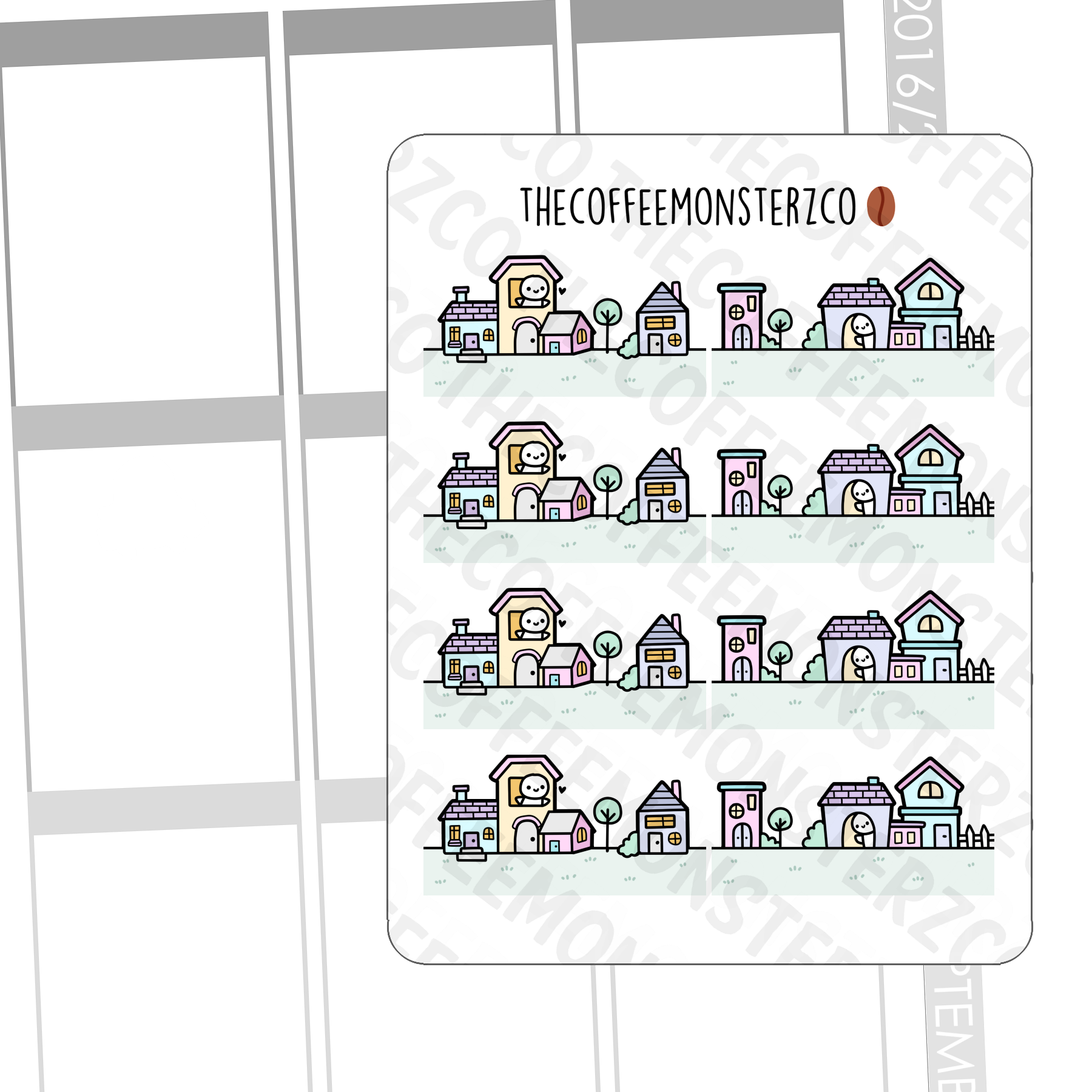 Scenery Emoti Stickers – TheCoffeeMonsterzCo